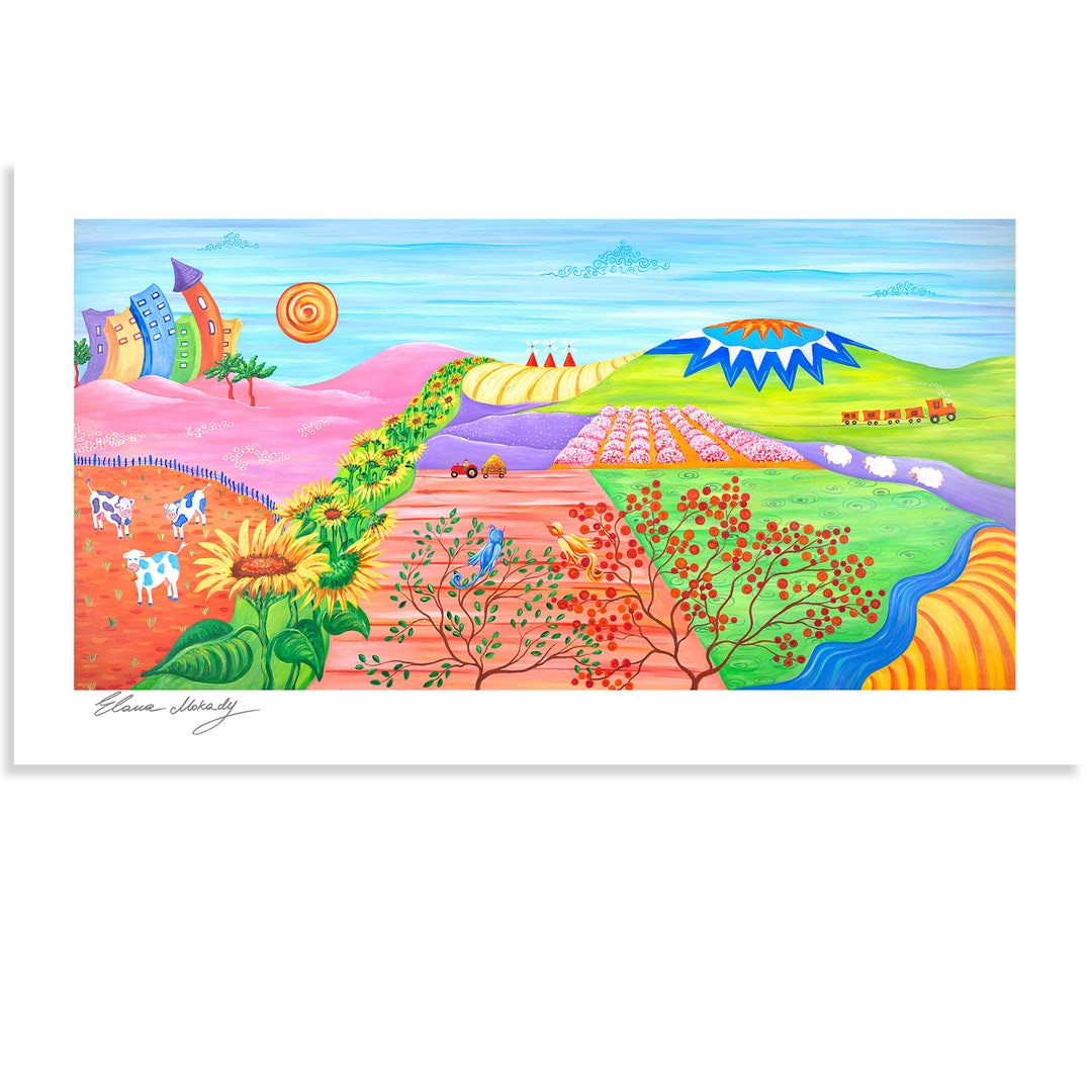 Wall Décor, Paper Print Gift, Fine Art, Watercolor Print - Bird Land ...