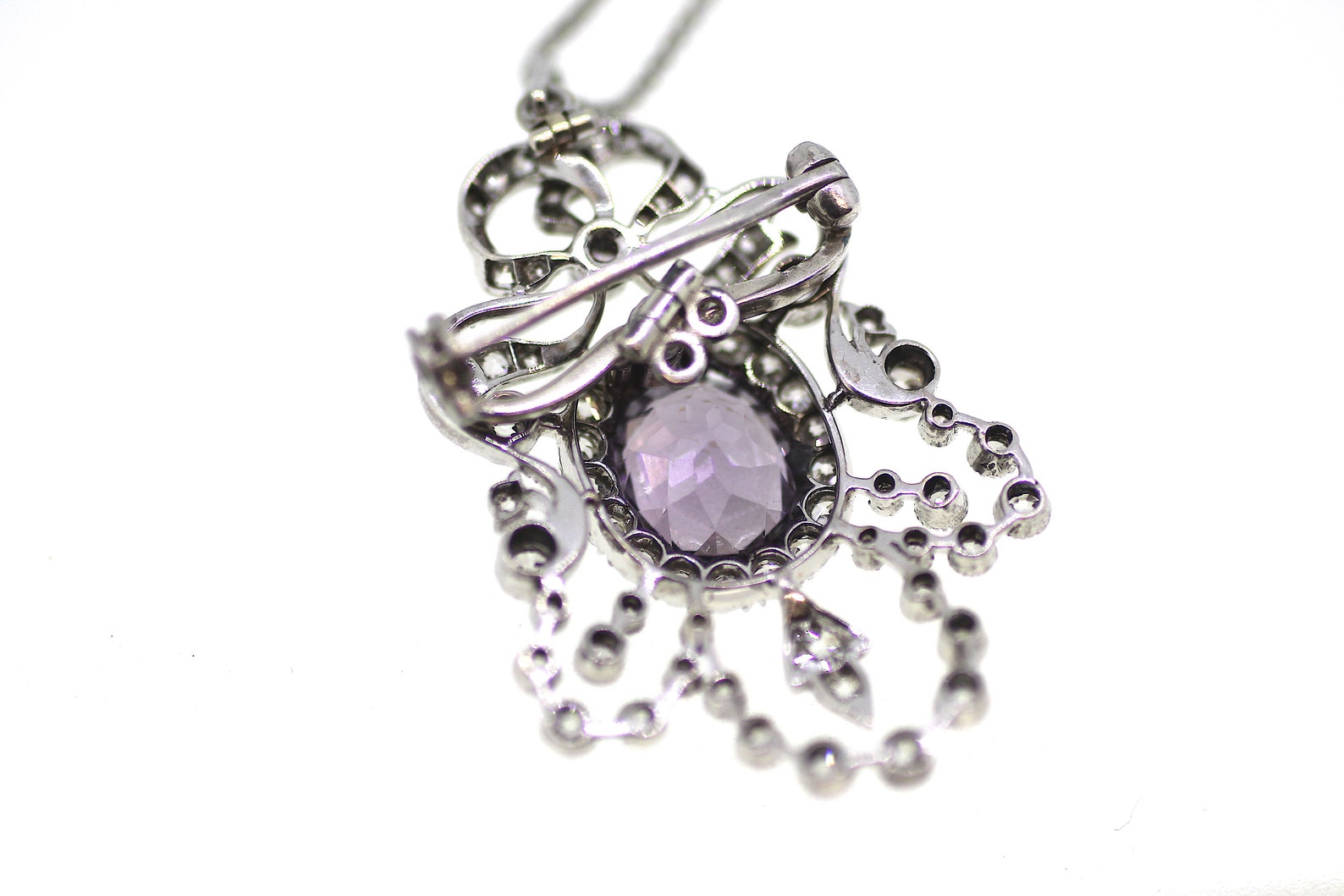 British Art Deco Spinel Diamond Pendant / Rare Natural Spinel - Etsy