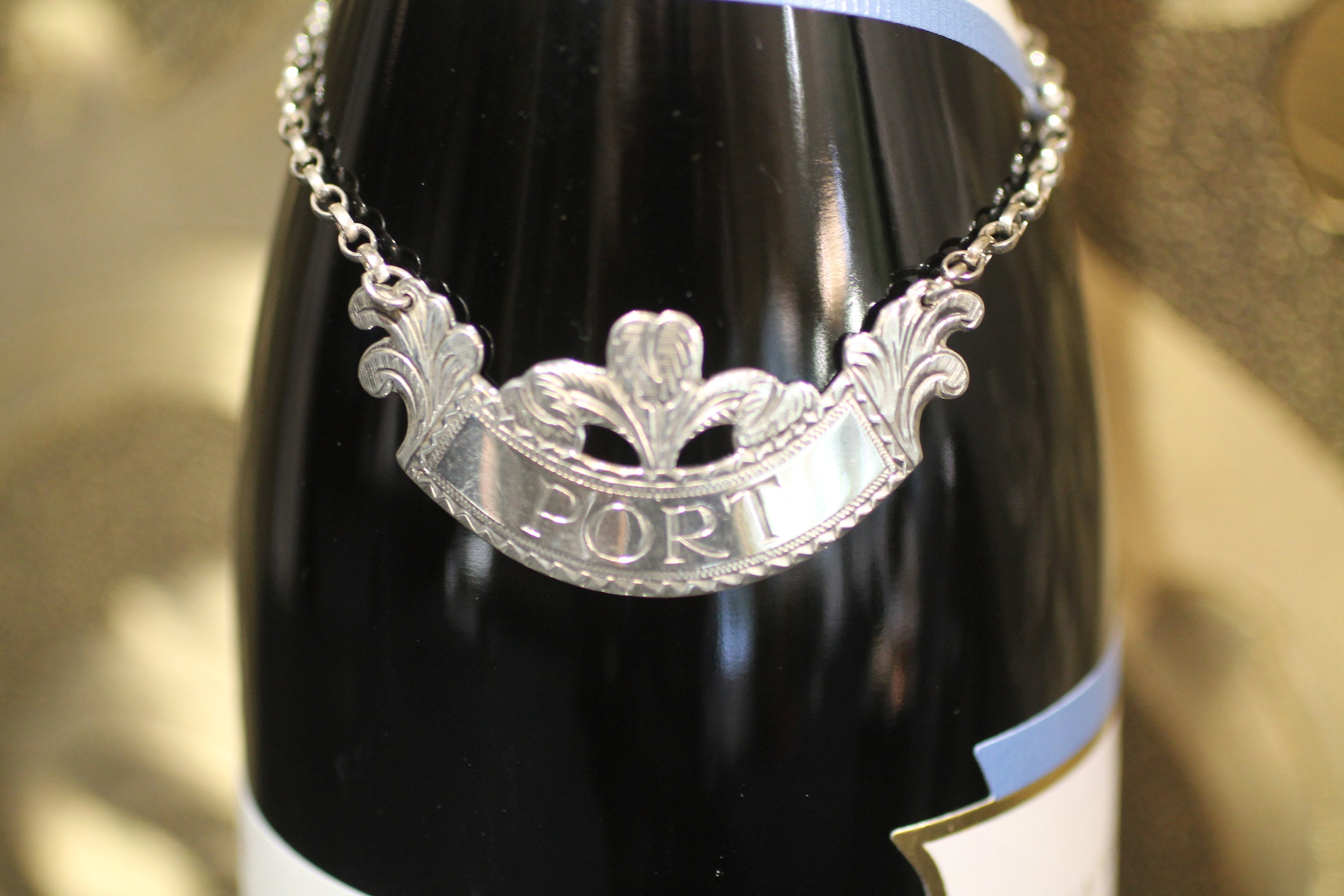 Silver Decanter Labels / Sherry Port Labels / Vintage Decanter - Etsy