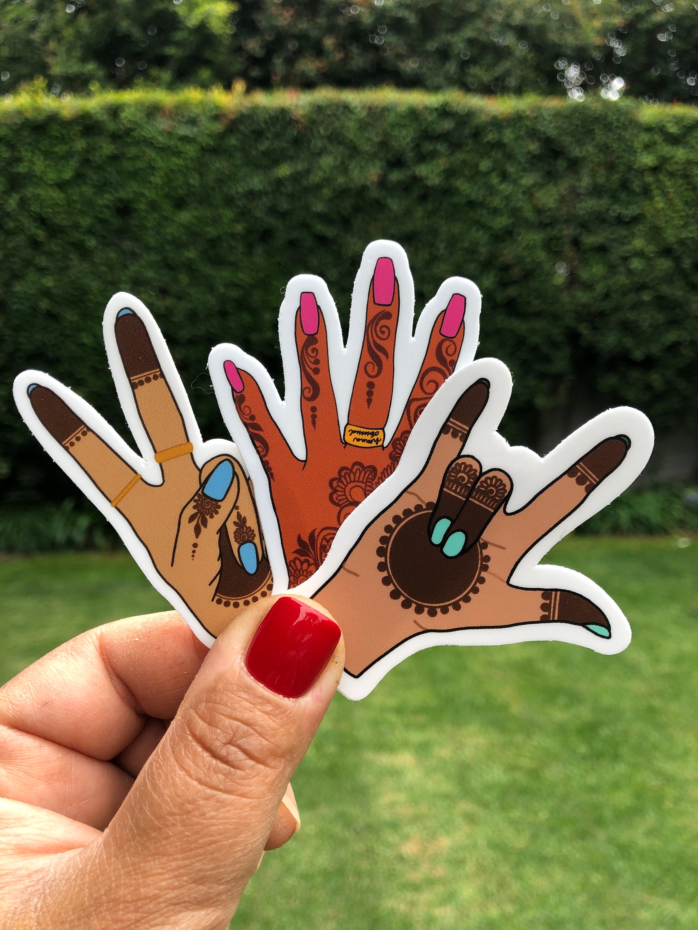 3 Pack Henna Stickers, Mehndi, Desi, Pakistani, Indian, Muslim Stickers ...
