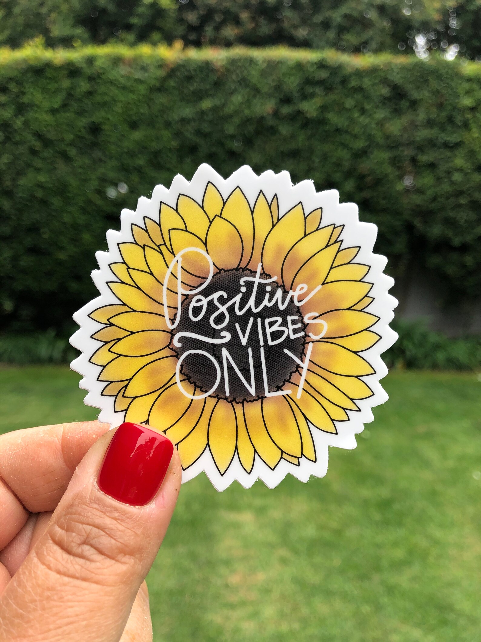 Positive Vibes Only Sunflower Sticker Sticker Vsco Flower - Etsy