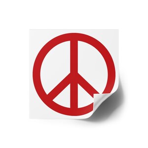 Peace Sign. Square Sticker, Indoor\outdoor 5 Sizes - Etsy
