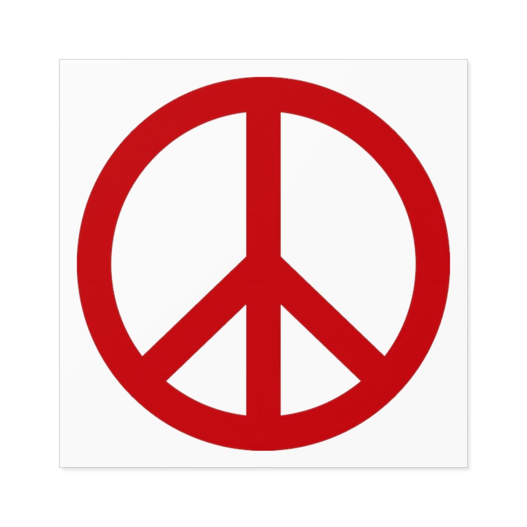 Peace Sign. Square Sticker, Indoor\outdoor 5 Sizes - Etsy