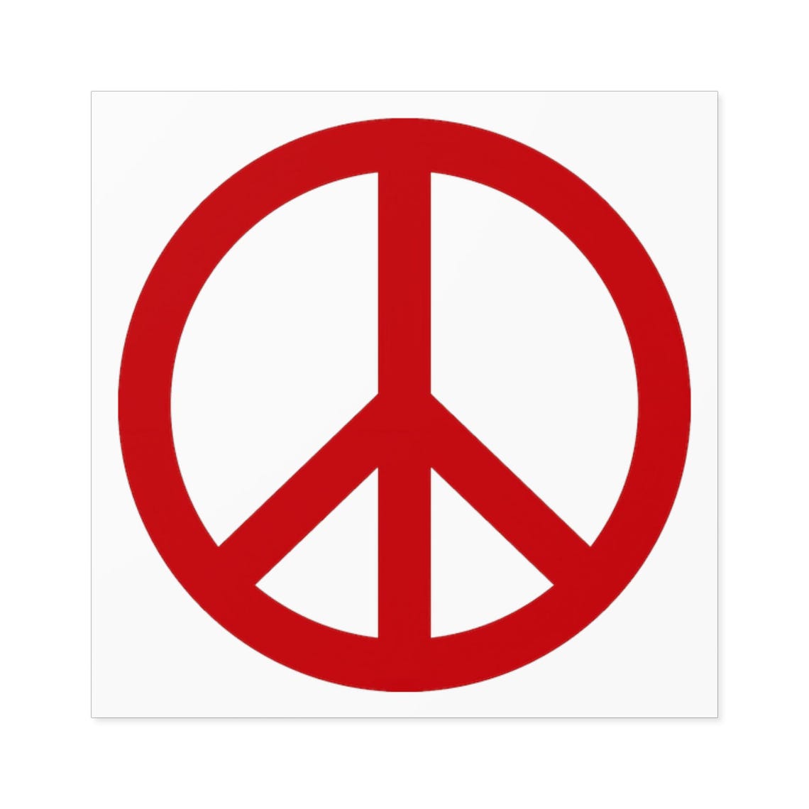 Peace Sign. Square Sticker, Indoor\outdoor 5 Sizes - Etsy