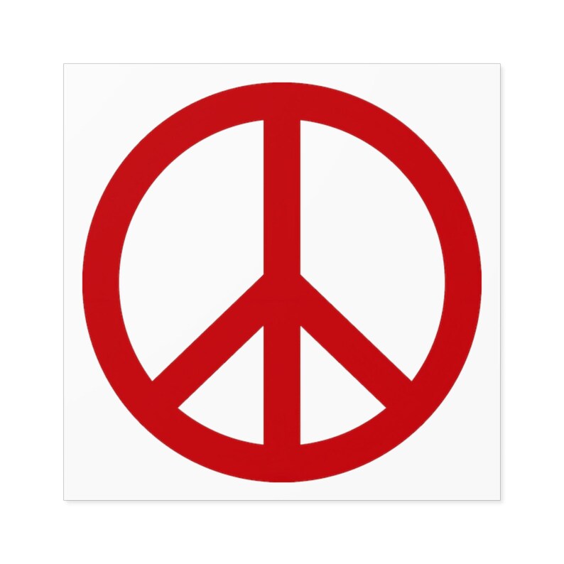Peace Sign. Square Sticker, Indoor\outdoor 5 Sizes - Etsy