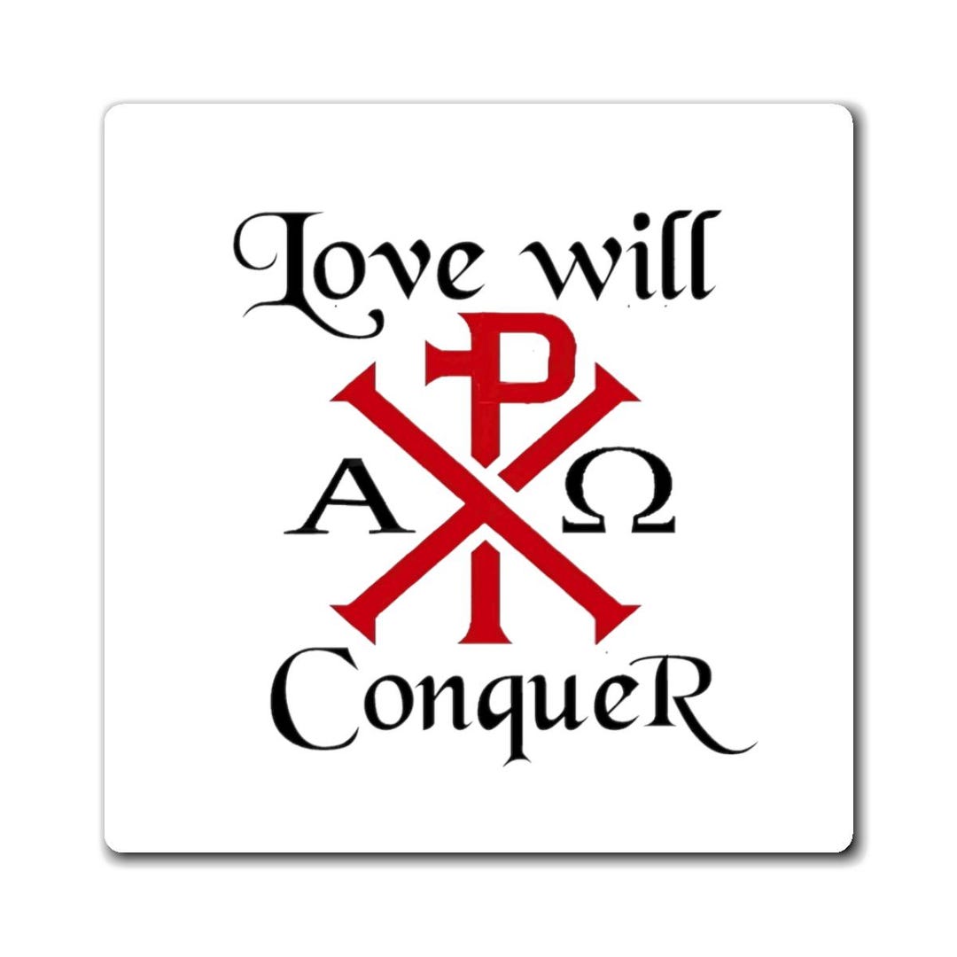 Love Will Conquer Chi Rho Sign Magnet 3 Sizes - Etsy