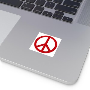 Peace Sign. Square Sticker, Indoor\outdoor 5 Sizes - Etsy