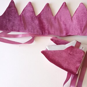 Red Velvet Crown, Fabric Crown Christmas Gift for Kids or Adults ...