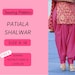 Patiala Shalwar/salwar PDF Sewing Pattern Sizes 6-16 (asian Clothing ...