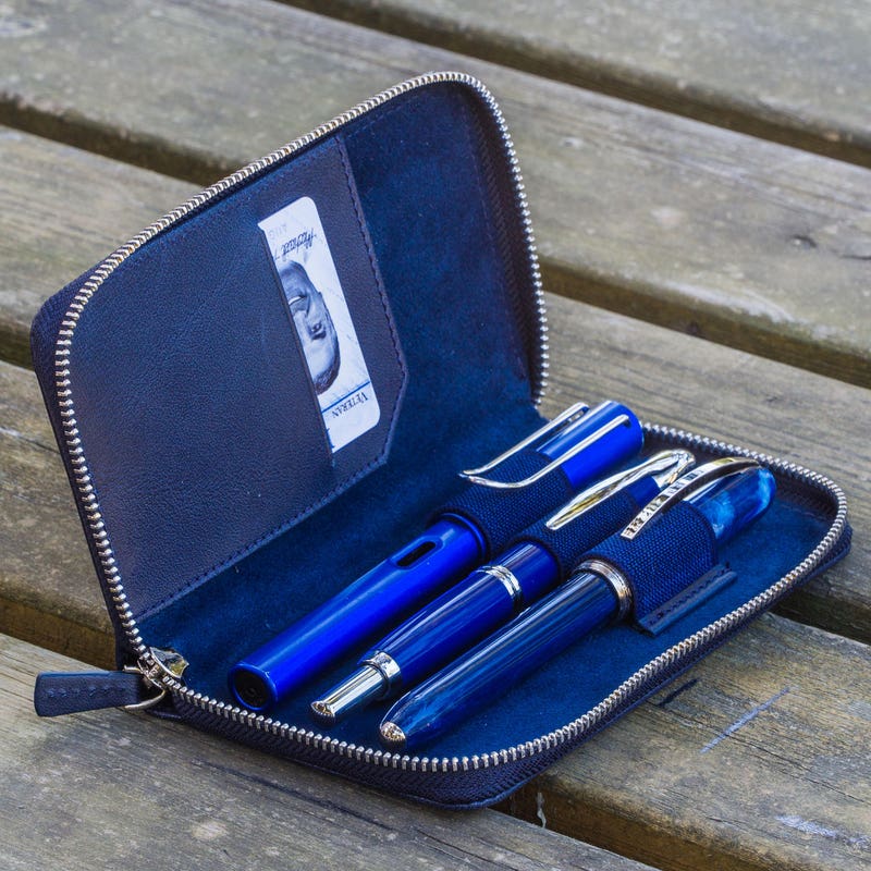 Leather Zipper Case - Etsy