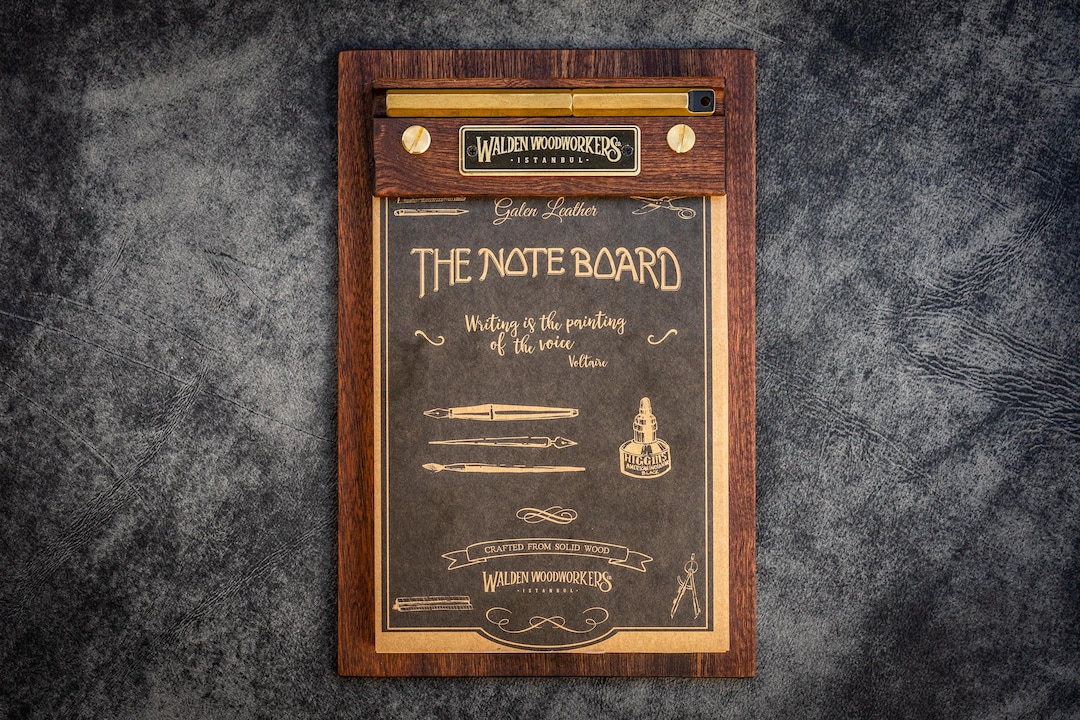 The Note Board - Wooden Rhodia Notepad Holder - Mahogany - Etsy