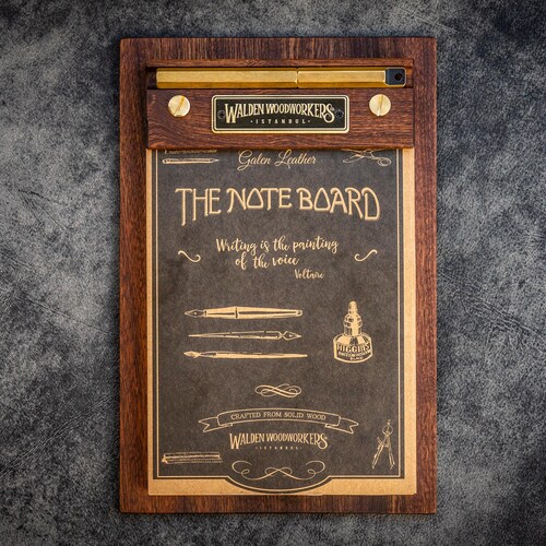 The Note Board Wooden Rhodia Notepad Holder Mahogany | Etsy