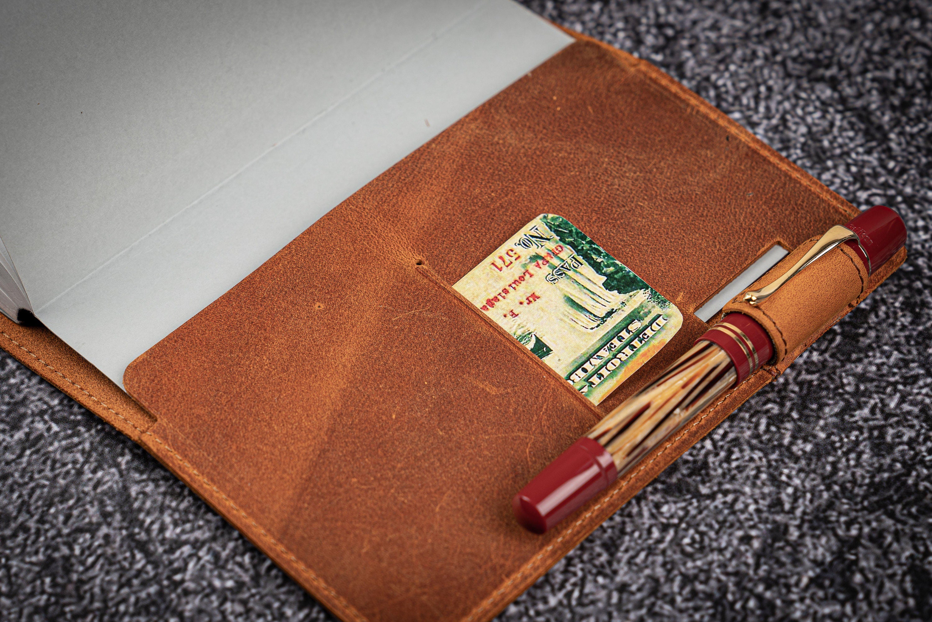 Leather Slim A6 Notebook / Planner Cover - Crazy Horse Brown - Etsy