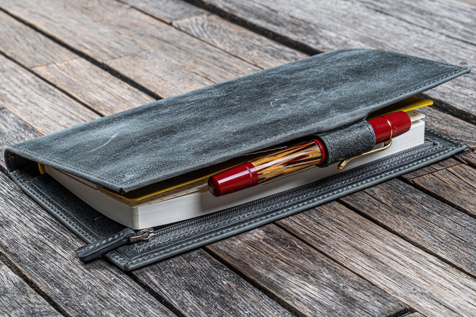 Leather Wallet Insert for Traveler's Notebook - Regular Size - Crazy ...