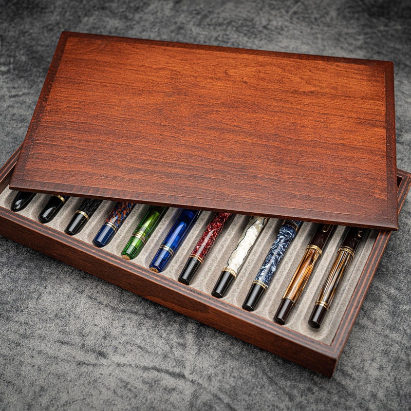 Luxury Walnut Pen Box - Etsy