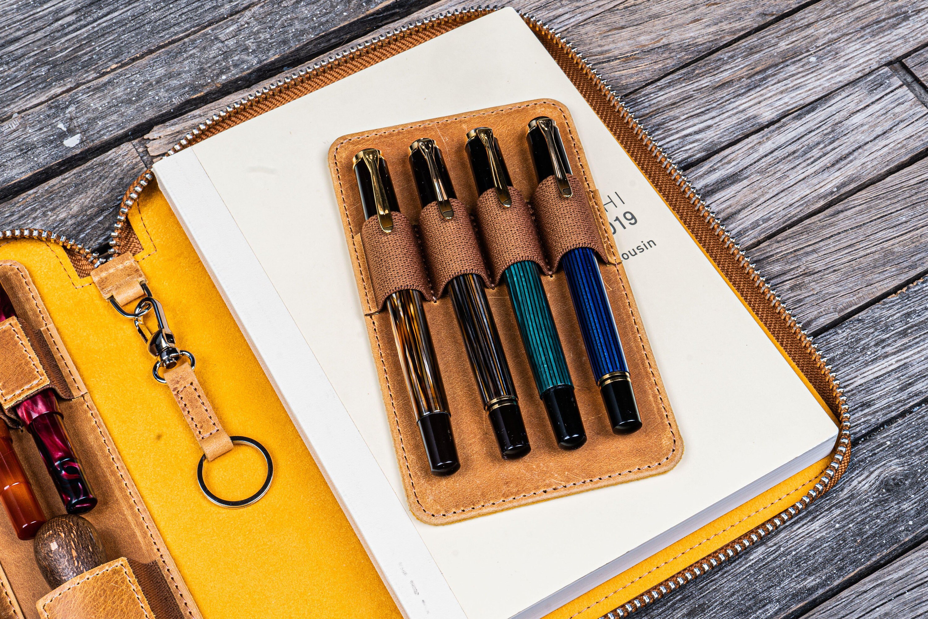 Leather Zippered A5 Leuchtturm1917 Notebook Folio - Crazy Horse Honey ...