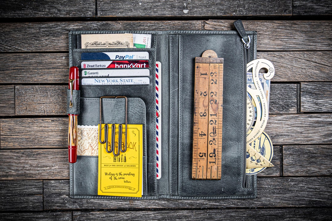 Leather Wallet Insert for Traveler's Notebook - Regular Size - Crazy ...