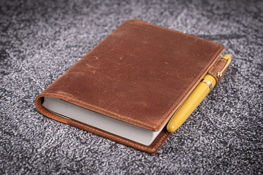 Leather Slim A6 Notebook / Planner Cover - Crazy Horse Tan - Etsy