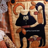 Cats Applique Kit Candle Mat Wool Felt With Pattern - BR 196 KIT - - Etsy