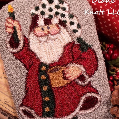 Bedtime for Santa Punch Needle Pattern Download by Diane Knott - Etsy