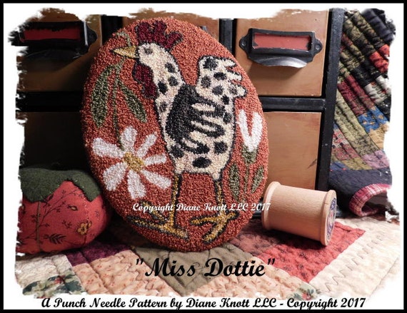 Chicken Punch Needle Pattern Download by Diane Knott LLC - Etsy