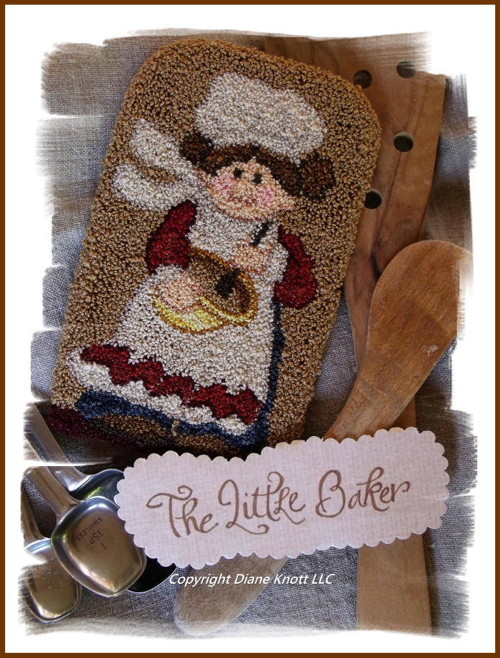 The Little Baker Punch Needle Pattern Download by Diane Knott LLC - Etsy