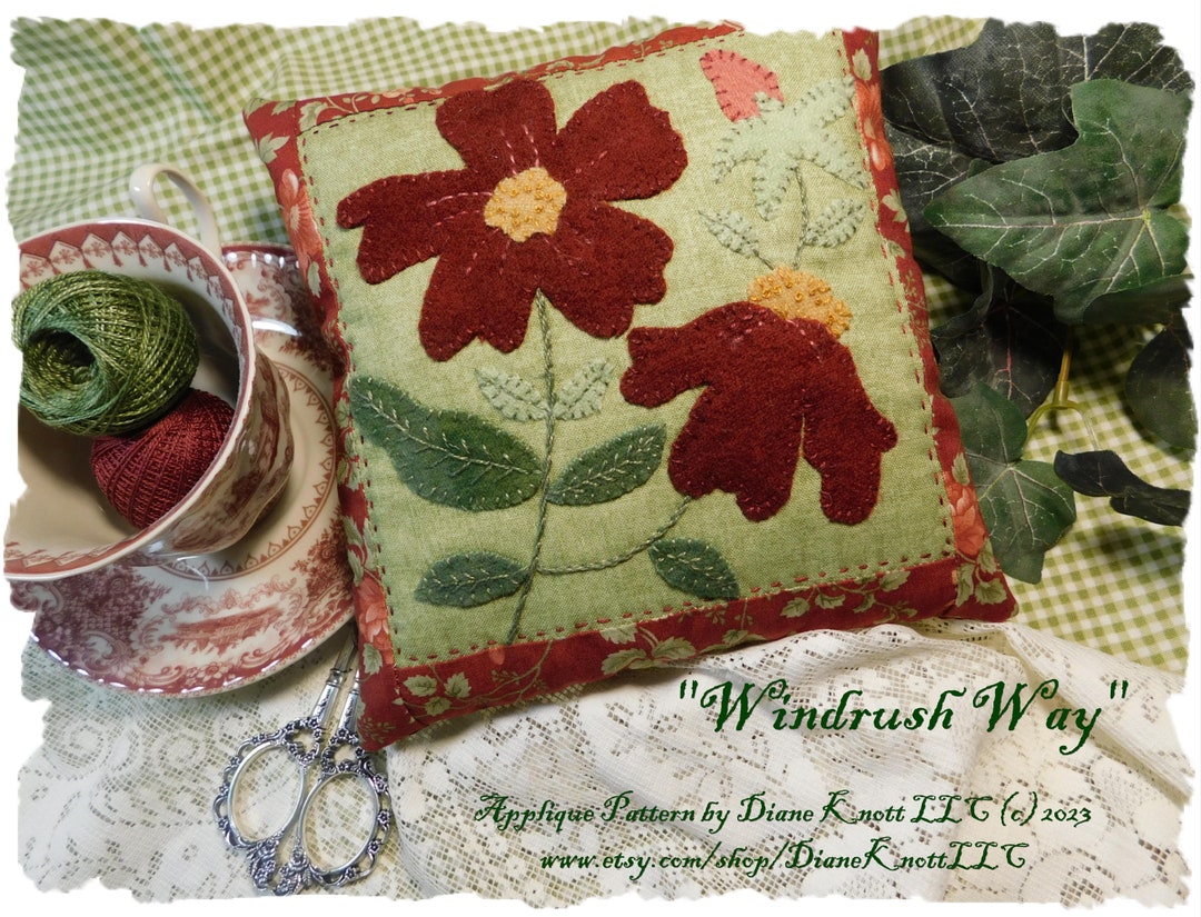 Windrush Way A Floral Wool Applique Quilting and Embroidery - Etsy