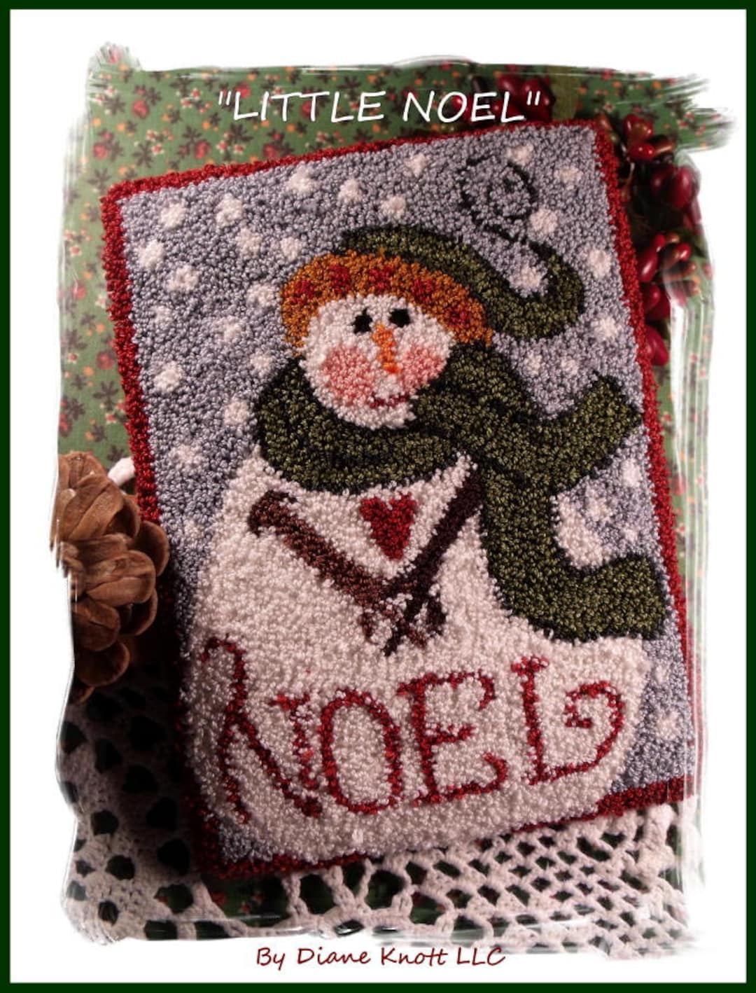 Little Noel Snowman Punch Needle Pattern Download by Diane Knott LLC - Etsy