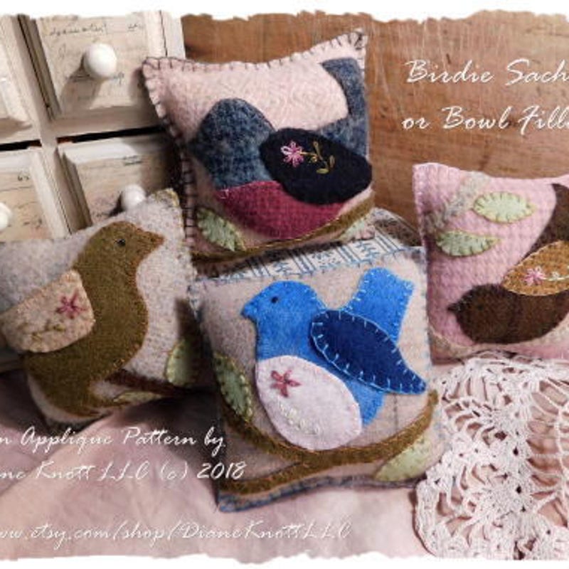 Bird Applique Patterns - Etsy