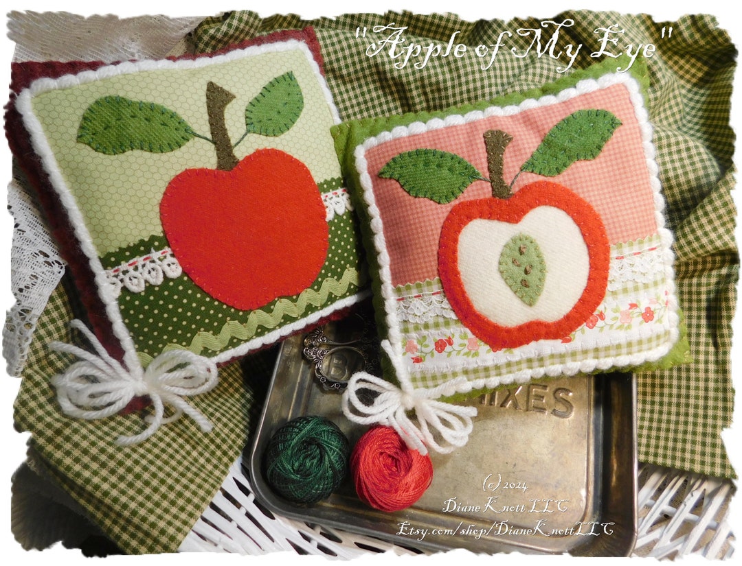 Apples Wool Applique Bowl Filler Pattern Download - Two Designs ...