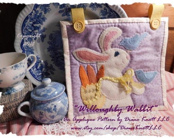 Bunny Wool Applique Pattern Download by Diane Knott LLC | Etsy