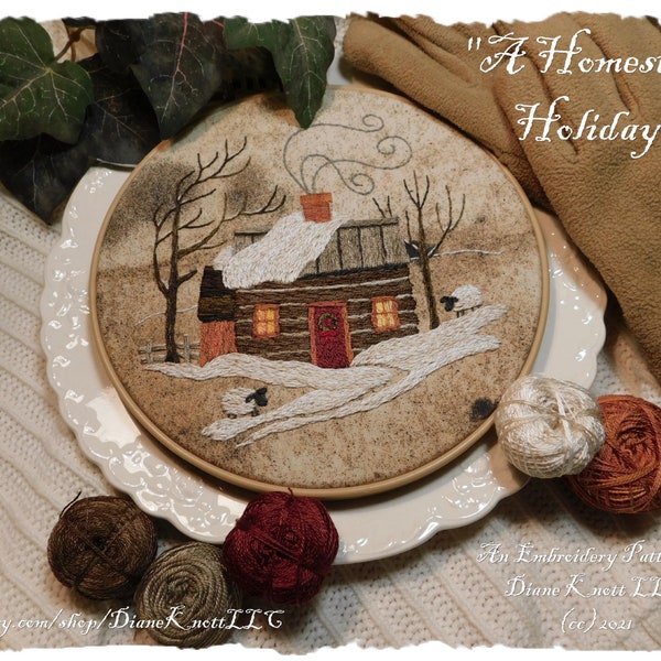 Cabin Embroidery - Etsy