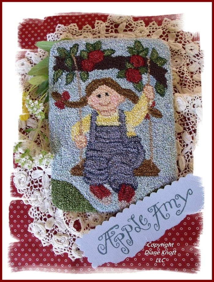 Apple Amy Punch Needle Pattern Download by Diane Knott LLC - Etsy