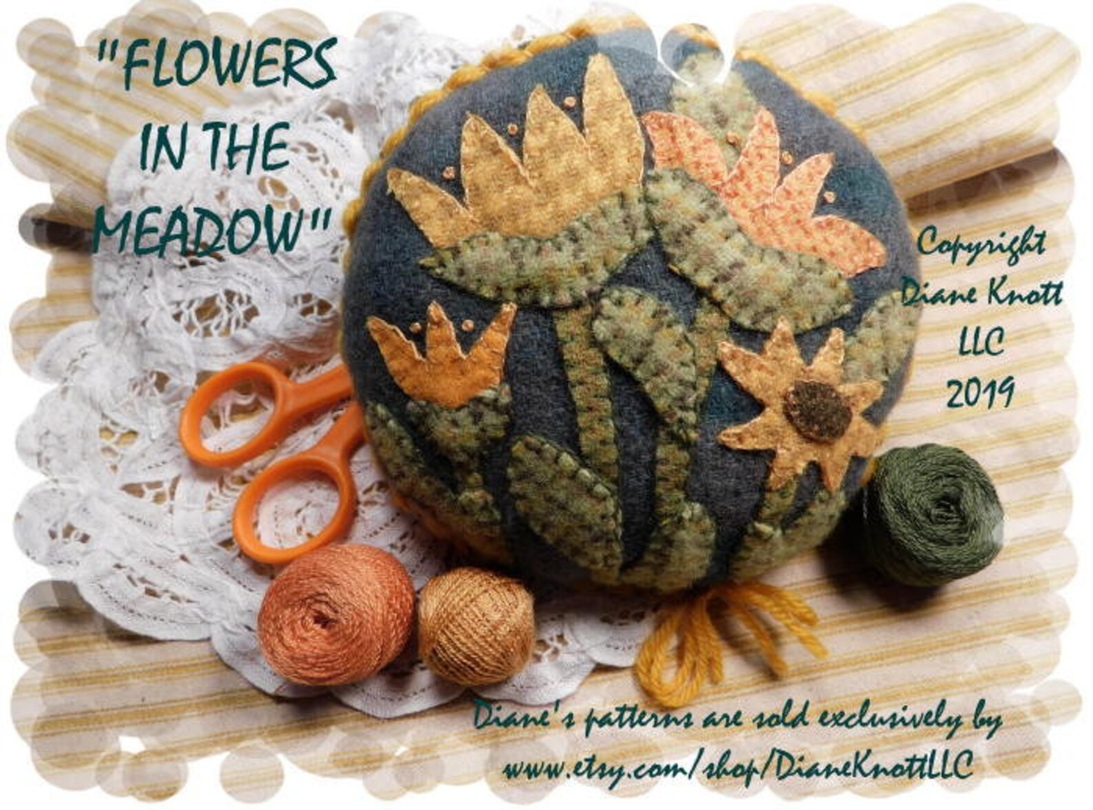 Pincushion Bowl Filler Wool Applique Pattern Download by - Etsy