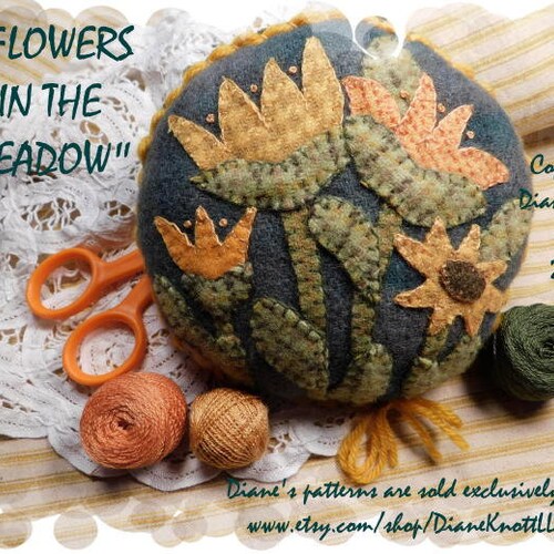 Wild Wild Rose Wool Applique Pattern Download by Diane Knott - Etsy