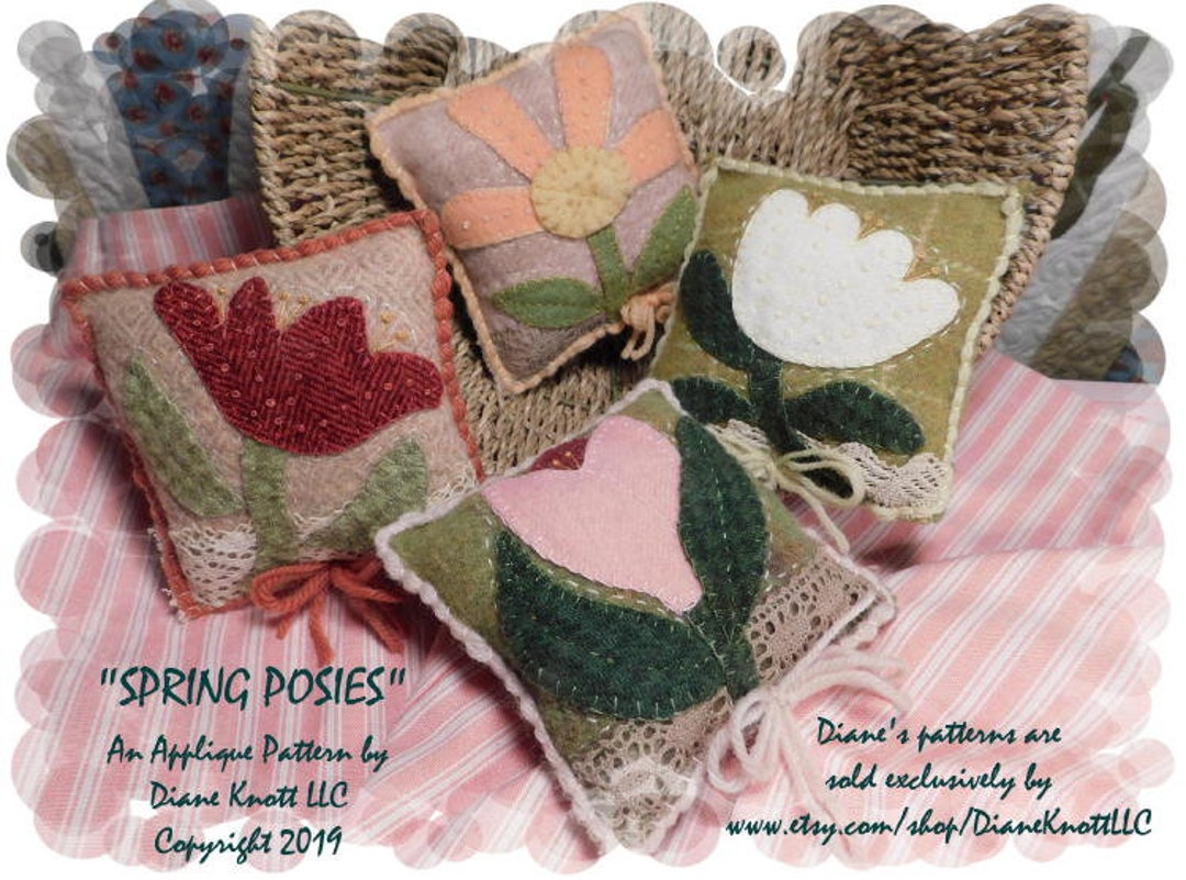 Spring Flowers Bowl Filler Pattern Download by Diane Knott LLC ...