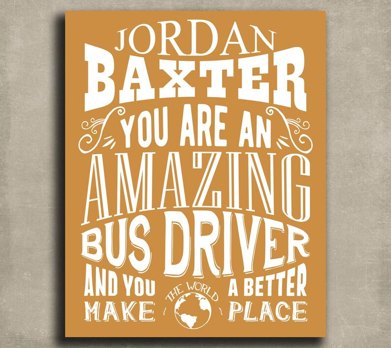 Custom Bus Driver Gift Amazing Bus Driver Tin Sign End of - Etsy