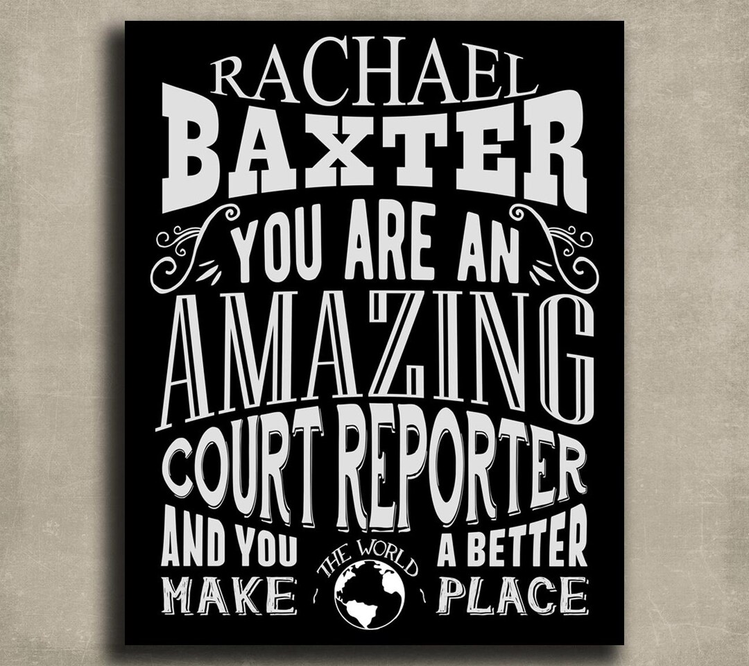 Gift for Court Reporter, Gift for Stenographer, Personalized Gift ...