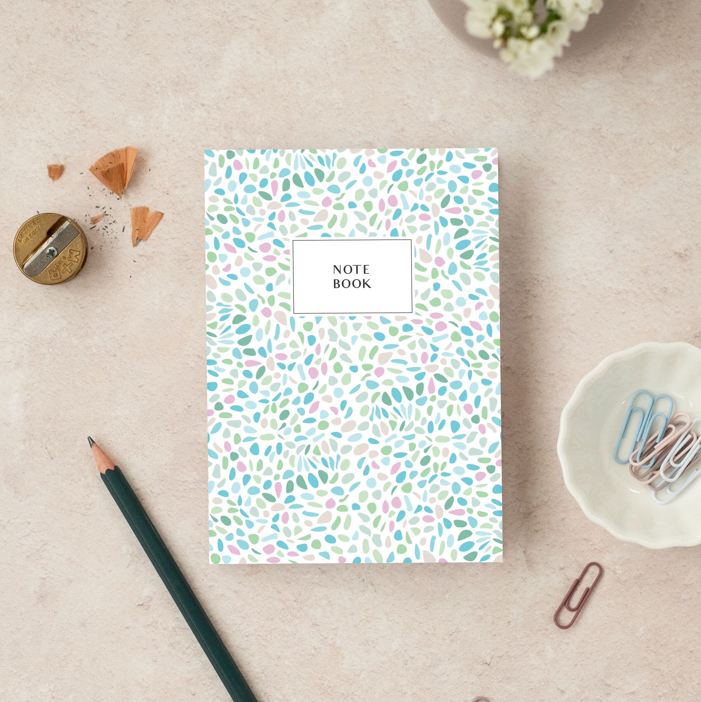Mini A6 Notebook | Plain Pages Patterned Notebook | Cute Dotty Notebook ...