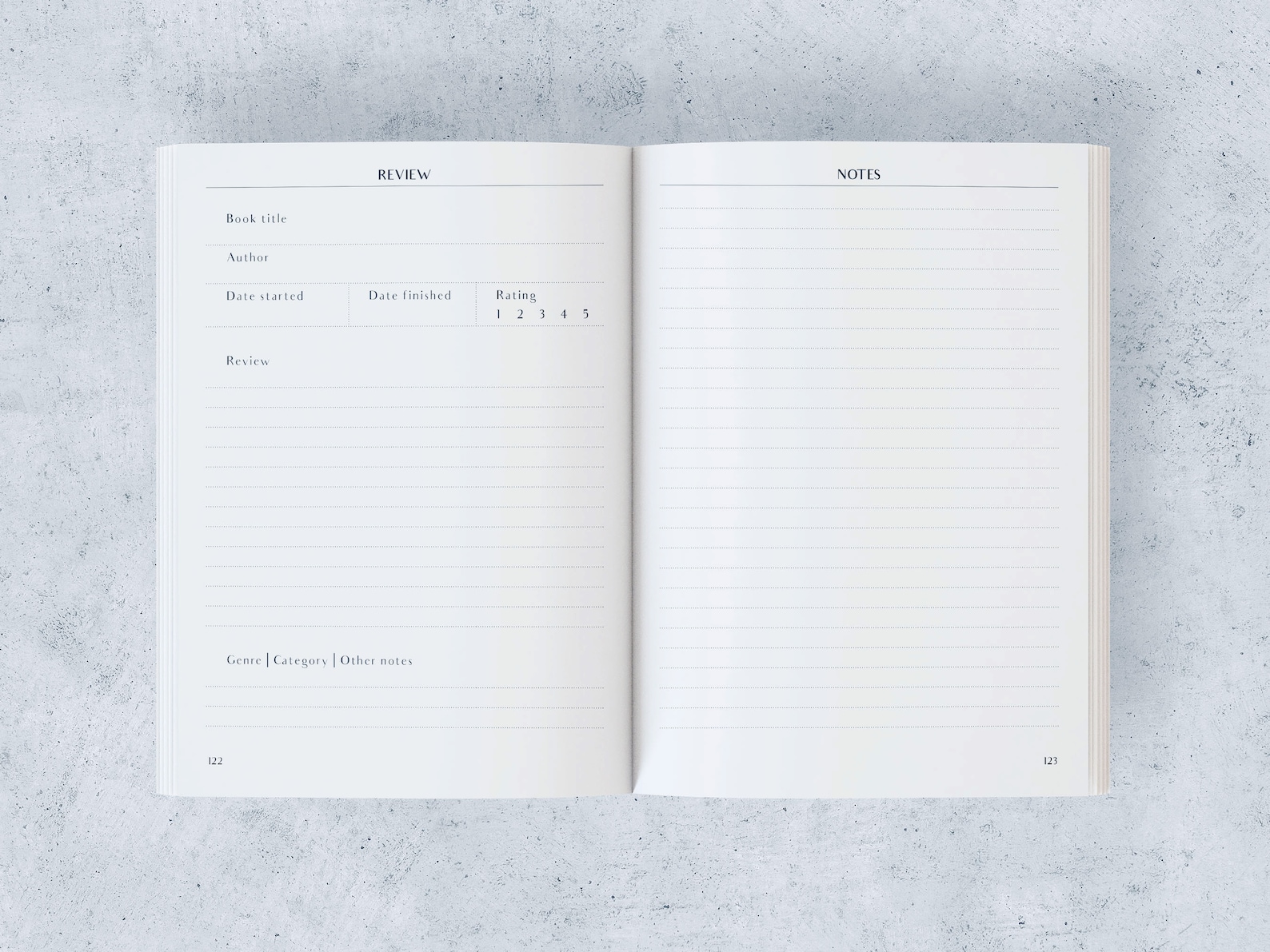 Book Journal | Abstract Pastel Shapes | Reading Log | Book Lover Gift ...