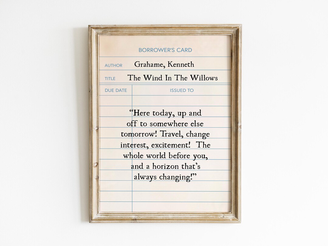 The Wind in the Willows Quote Printable Wall Art, Quote Digital Prints ...
