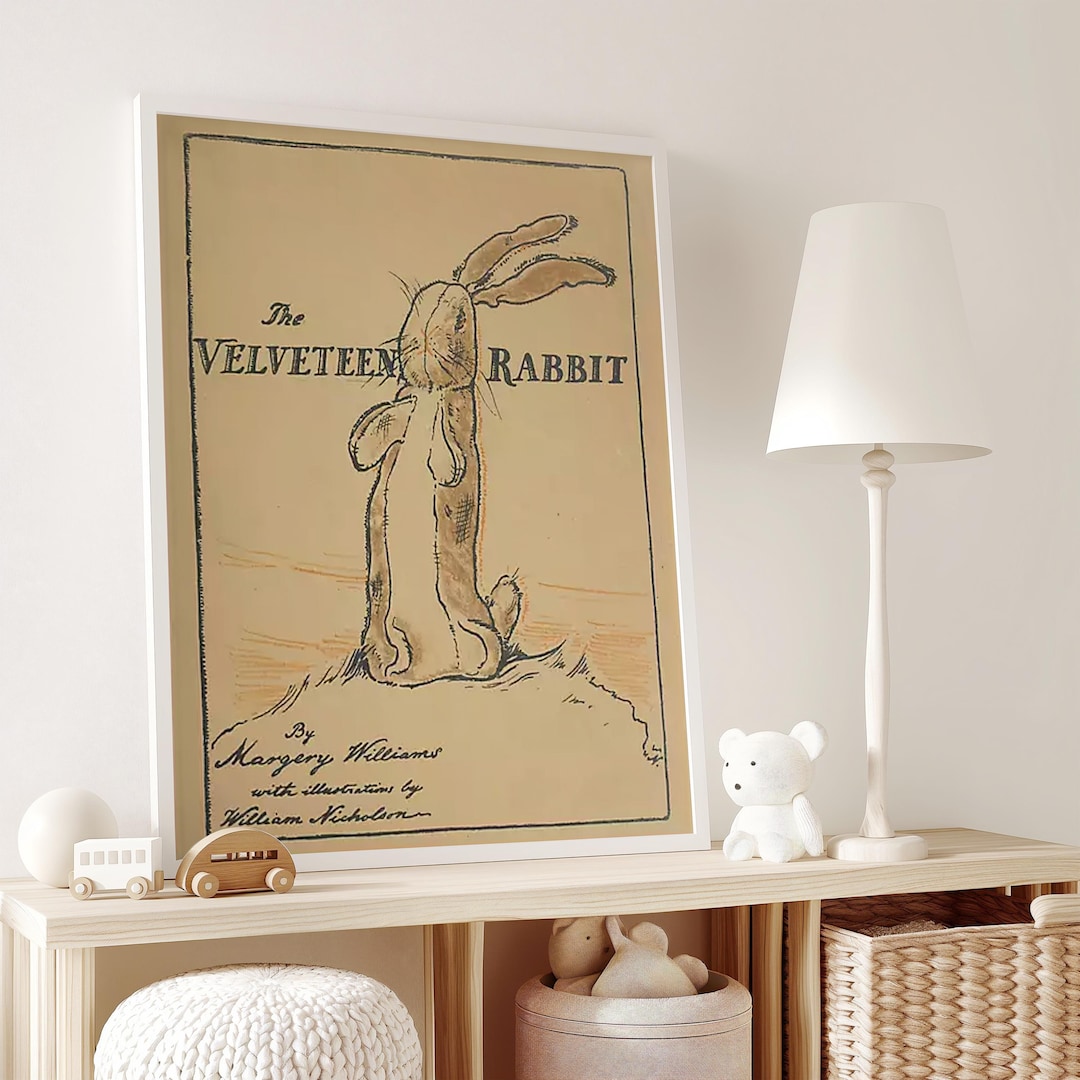 The Velveteen Rabbit Book Cover Printable Wall Art | Vintage Book Cover ...
