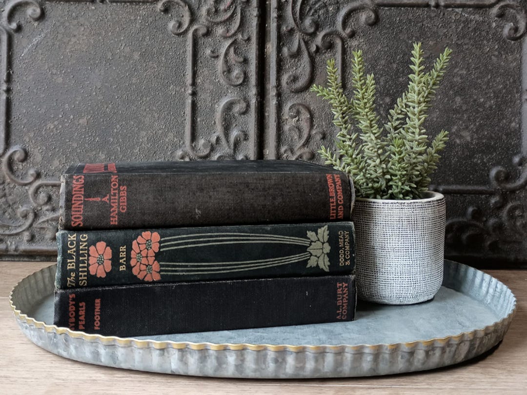 Vintage Black Book Stack Black Home Decor Dark Academia Moody - Etsy
