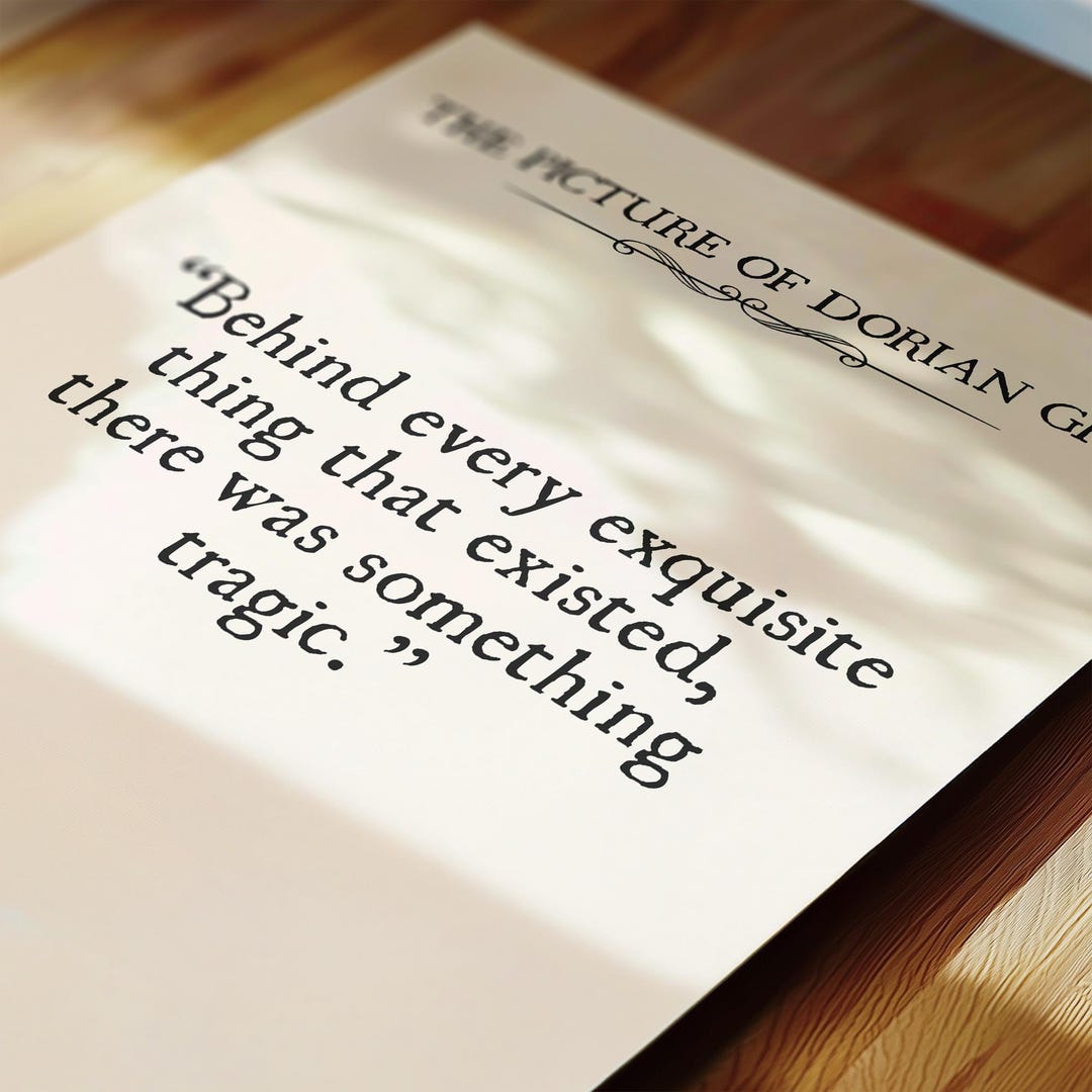 The Picture of Dorian Gray Book Quote, the Picture of Dorian Gray ...