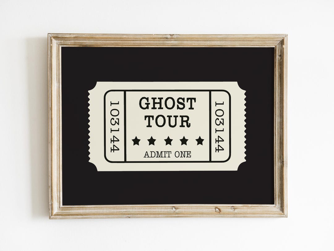 Ghost Tour Ticket Digital Print for Halloween Home Decor to Use in Your ...