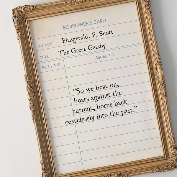 Great Gatsby Quote - Etsy