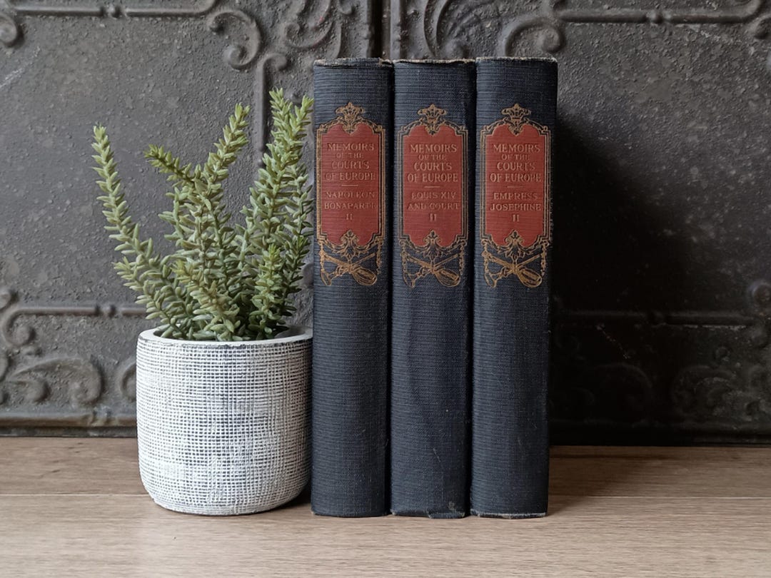 Vintage Black Books, Set of 3 Old Black Books, Classic Books, History ...