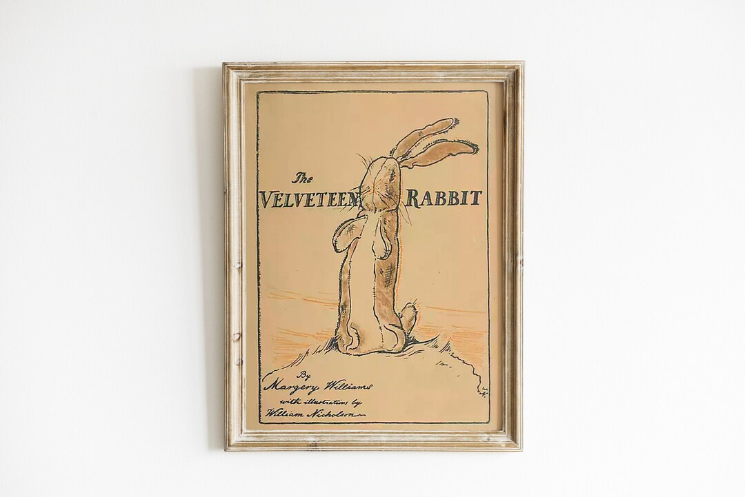The Velveteen Rabbit Book Cover Printable Wall Art Vintage Book Cover ...