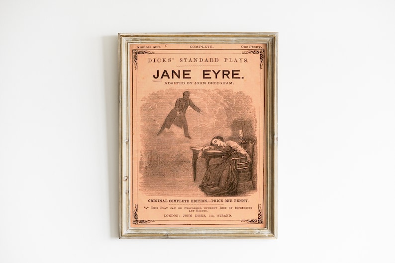 Jane Eyre Playbill Printable Wall Art, Book Digital Prints, Playbill ...