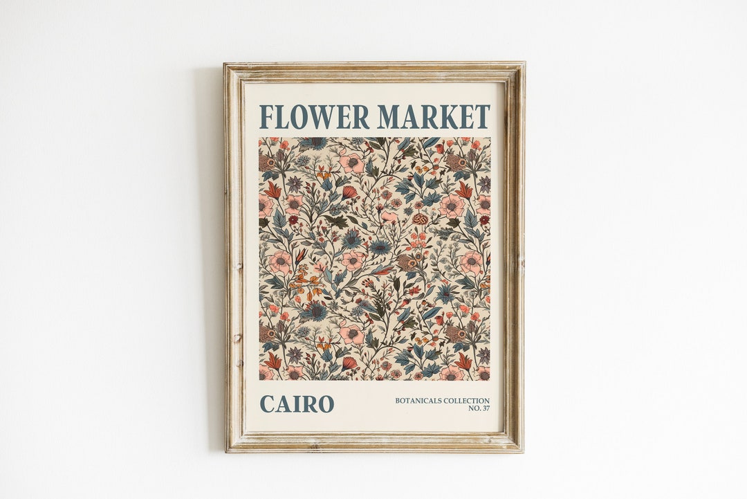 Kairo Blumenmarkt Digitaldruck | Floral druckbare Kunst | Blumen Poster ...